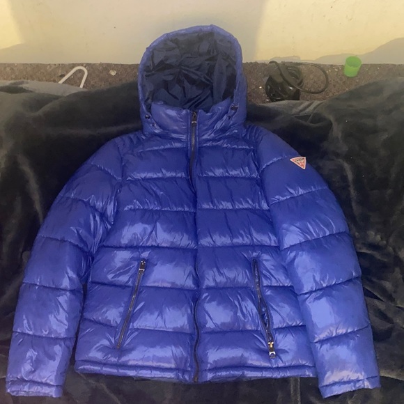 Guess | Jackets & Coats | Selling Blue Guess Puffer Jacket | Poshmark